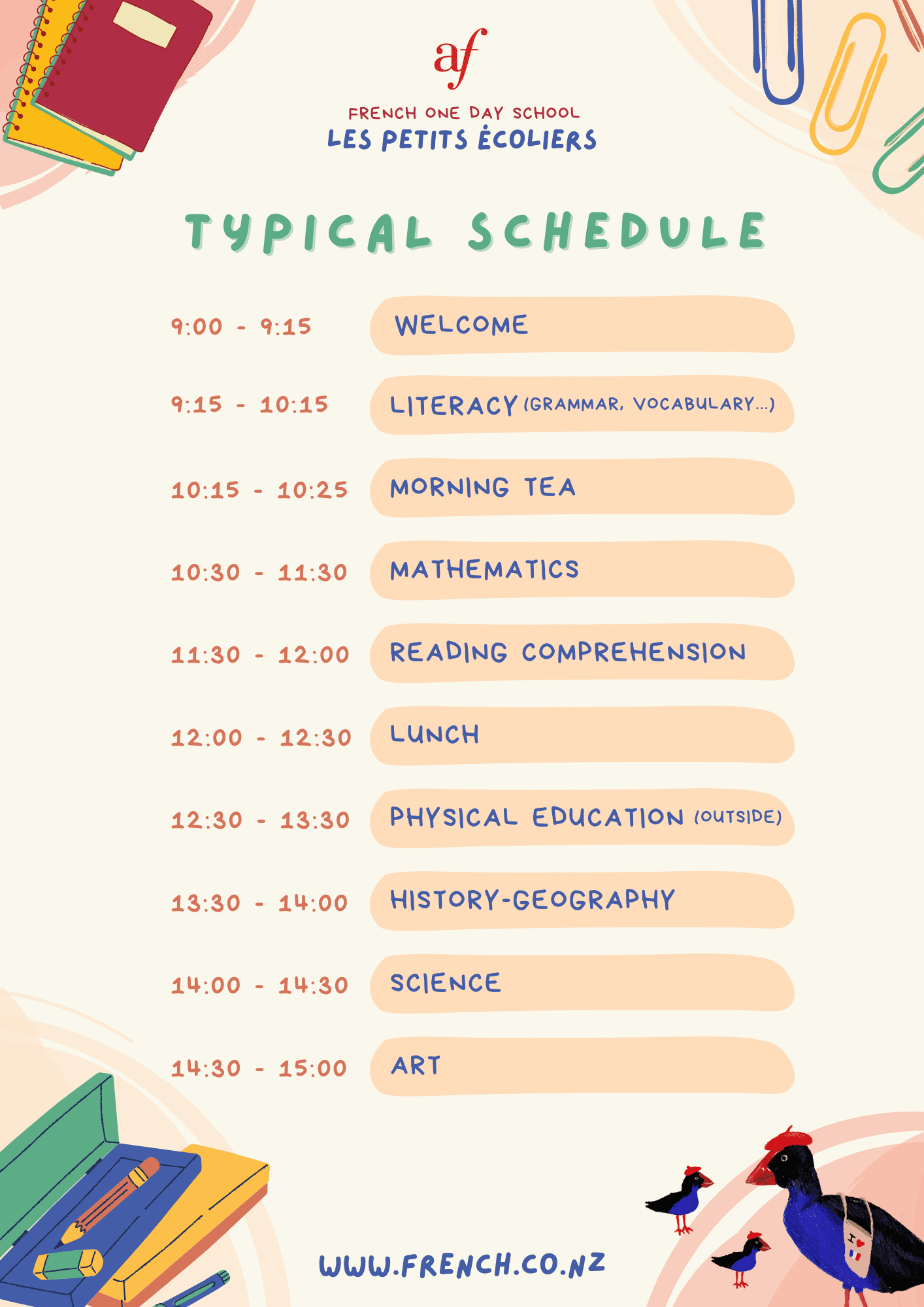 Alliance Française Wellington - One Day School